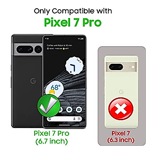 MAKAVO for Pixel 7 Pro Case, Magnetic Case Compatible with MagSafe, Slim Thin Hard Back & Soft Edges Crystal Clear Cover Shockproof Phone Shell with Camera Lens Protector