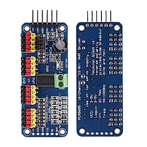 ALMOCN 2PCS PCA9685 16 Channel PWM Servo Motor Driver 12 bit IIC Interface Module for Arduino Robot Raspberry pi