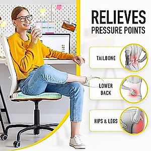 SUNROX Gel Memory Foam Chair Cushion with Ties, Ultra Durable Water Resistant FadeShield Outdoor/Indoor Reversible Chair Seat Cushion 17 x 16 inch Set of 4, Heather Indigo