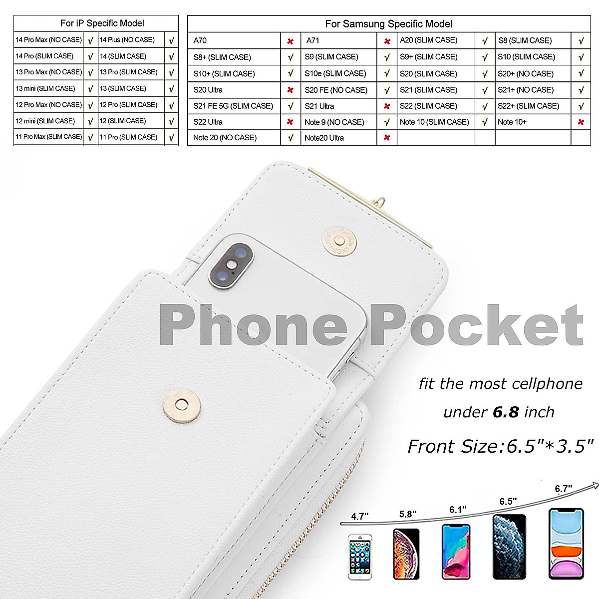 Valentoria Small Crossbody Bag Cell Phone Purse Wallet Leather Card Slot Clutch for Women