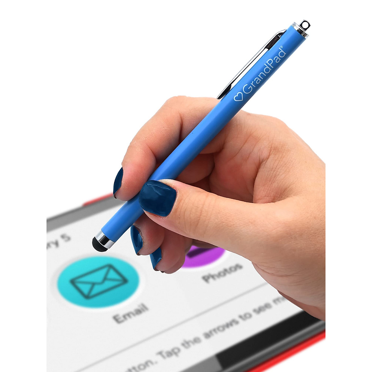 GrandPad Stylus Pen for GrandPad Tablet, Rounded ¼” Scratch Resistant Stylus, 5.25” Length, Lightweight and Ergonomically Shaped, Pack of 3