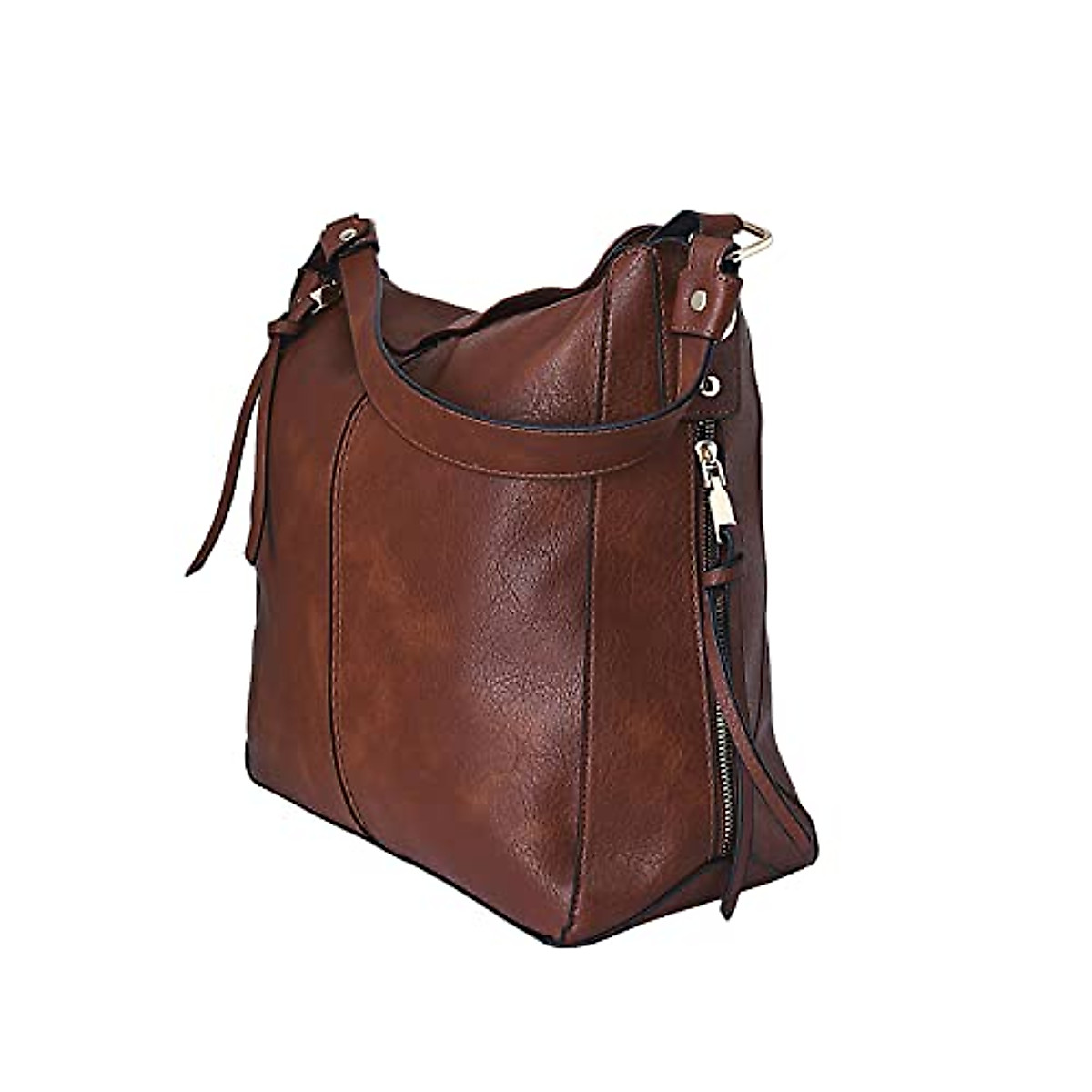 JUPA Place Large Hobo Bag Women Purse Handbag - Crossbody Bag Women's Shoulder Bags - Multi-Pocket Handbag Set- (Brown)