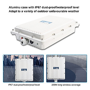 E-link 802.11AC 1200Mbps High Power Outdoor IP67 WiFi Base Station Wireless Access Point Industrial Grade Waterproof 2.4G /5G Dual Band Wireless AP with 802.3at POE Input（Antenna Not Included）