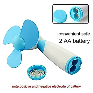 Portable fan handheld,personal fans small handheld,fans handheld set,Battery Operated Cooling Mini Fan,RingRingshop Electric Fans for Home Office Travel Camping Outdoor Activity (Blue)