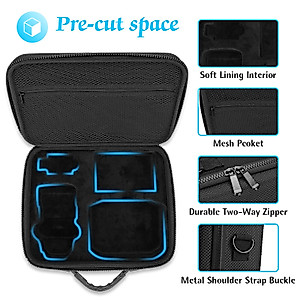 ProCase Carrying Case for DJI Mini 2 DJI Mini 2 Fly More Combo and Accessories, Hard Shockproof Storage Travel Case with Shoulder Strap