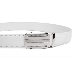 Clubbelts - Men's Genuine Leather Ratchet Adjustable Belt with Automatic Buckle, 1.4" Wide, for Men’s Dress Casual Belt