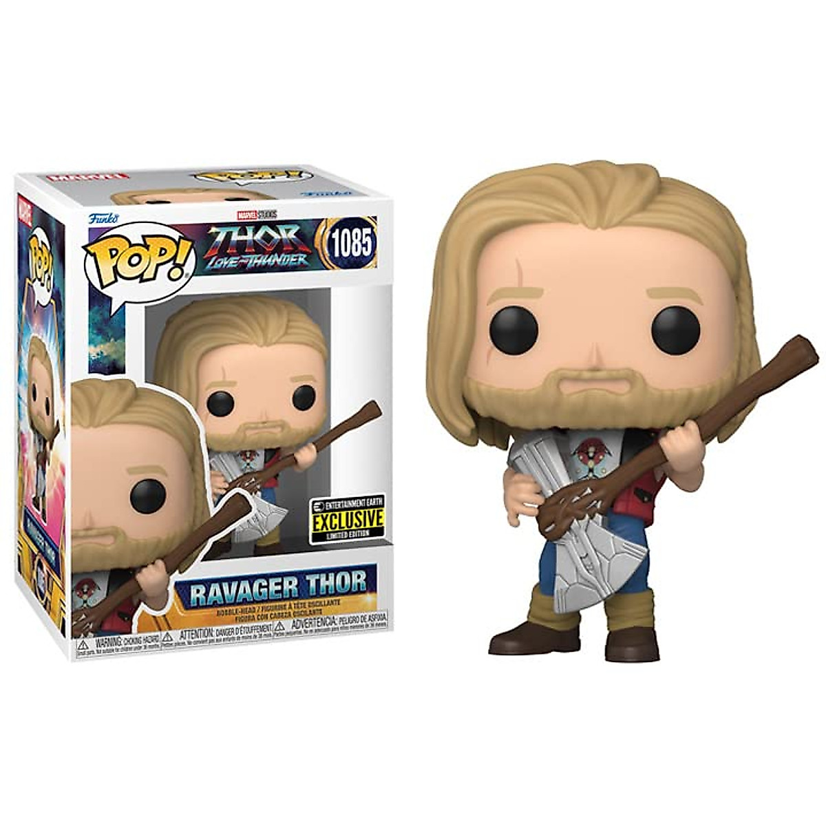 POP Thor: Love and Thunder - Ravager Thor Funko Vinyl Figure (Bundled with Compatible Box Protector Case), Multicolor, 3.75 inches