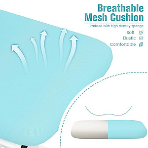 Costzon Kids Desk Chair, Height Adjustable Student Study Task Chair with Double Back Support, Rotatable Footrests, Mesh Ergonomic Office Chair, Kids Computer Chair for Boys Girls Bedroom School, Blue