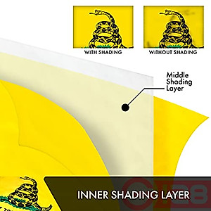 G128 Gadsden Don't Tread On Me Flag | 3x5 Ft | Double ToughWeave Series Double Sided Embroidered 210D Polyester | Historical Flag, Embroidered Design, Indoor/Outdoor, Brass Grommets, Heavy Duty, 3-ply