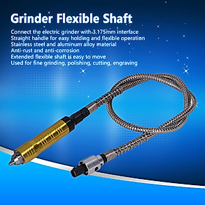 Heavy Duty Flex Shaft, Flexible Flex Shaft Polishing Chuck Rotary Grinder Tool Extension Cable Chuck Handle Electric Polisher Adapter Accessories