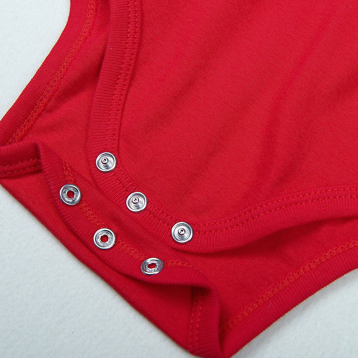 ROMPERINBOX Unisex Solid Baby Bodysuit 0-24 Months (12-18 months, Red long sleeve)