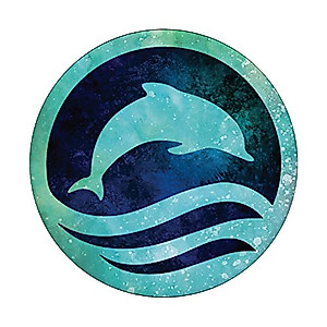 Cool & Cute Dolphin Wave Galaxy Design Gifts PopSockets PopGrip: Swappable Grip for Phones & Tablets
