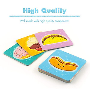 Ravensburger Foodie Favorites Memory Game - Quick & Engaging Matching Game | Enhances Focus & Memory Skills | Fun Food Illustrations | Ideal for Kids and Family Fun