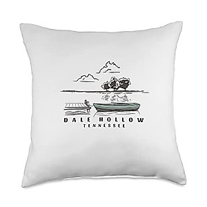 Dale Hollow Lake Souvenir Dale Hollow Tennessee Throw Pillow, 18x18, Multicolor