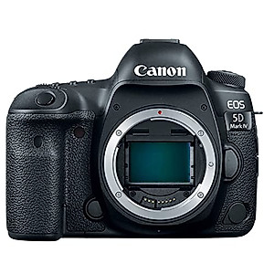 Canon EOS 5D Mark IV DSLR Camera w/EF 50mm f/1.8 STM Lens + 75-300mm F/4-5.6 III Lens + 420-800mm f/8.3 HD Manual Telephoto Lens + 2X 64GB Memory + Hood + Case + Filters + Tripod + More (35pc Bundle)