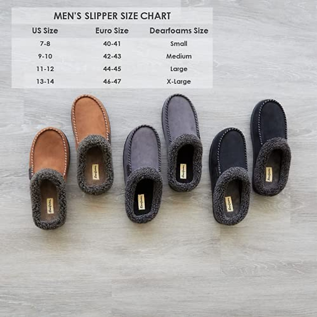 Dearfoams Men's Indoor/Outdoor Breathable Memory Foam Clog Offered in Wide Widths, Chestnut, Large