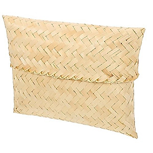 Hemoton 5pcs Bamboo Pillow Gift Box Pallet Racking Tablescape Decor Thai Sticky Rice Pillow Box Woven Sundries Basket Small Bamboo Woven Box Desktop Organizer Woven Baskets for Storage