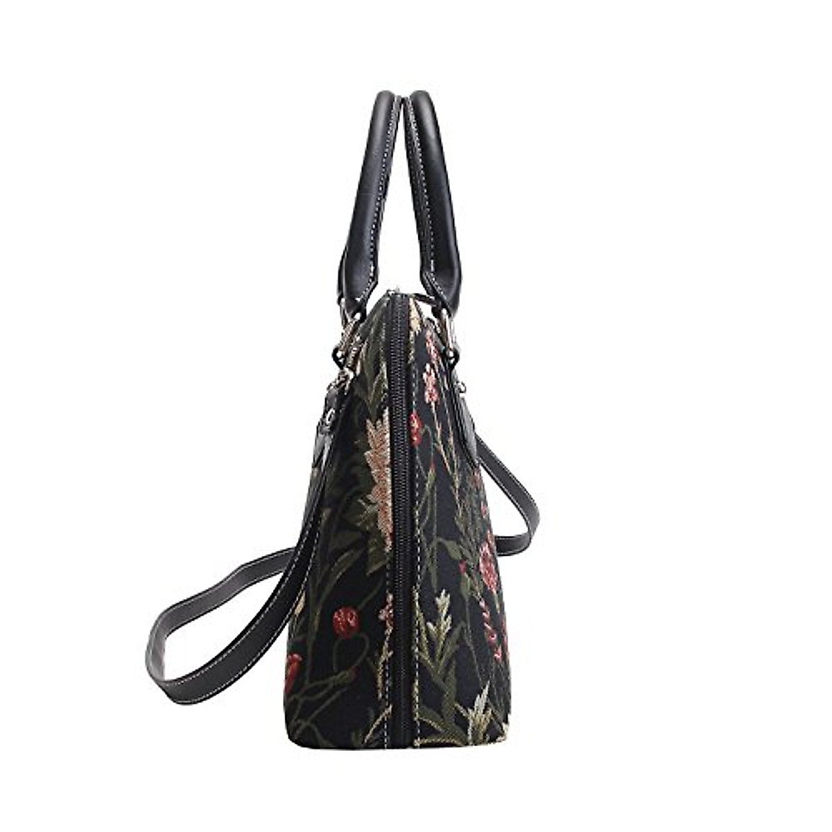 Signare Tapestry Hand & Shoulder Bag for Women |Fashionable Cross Body bag Purses for Woman |Satchel Bag for Women Girls Teen Floral Design|CONV-MGDBK