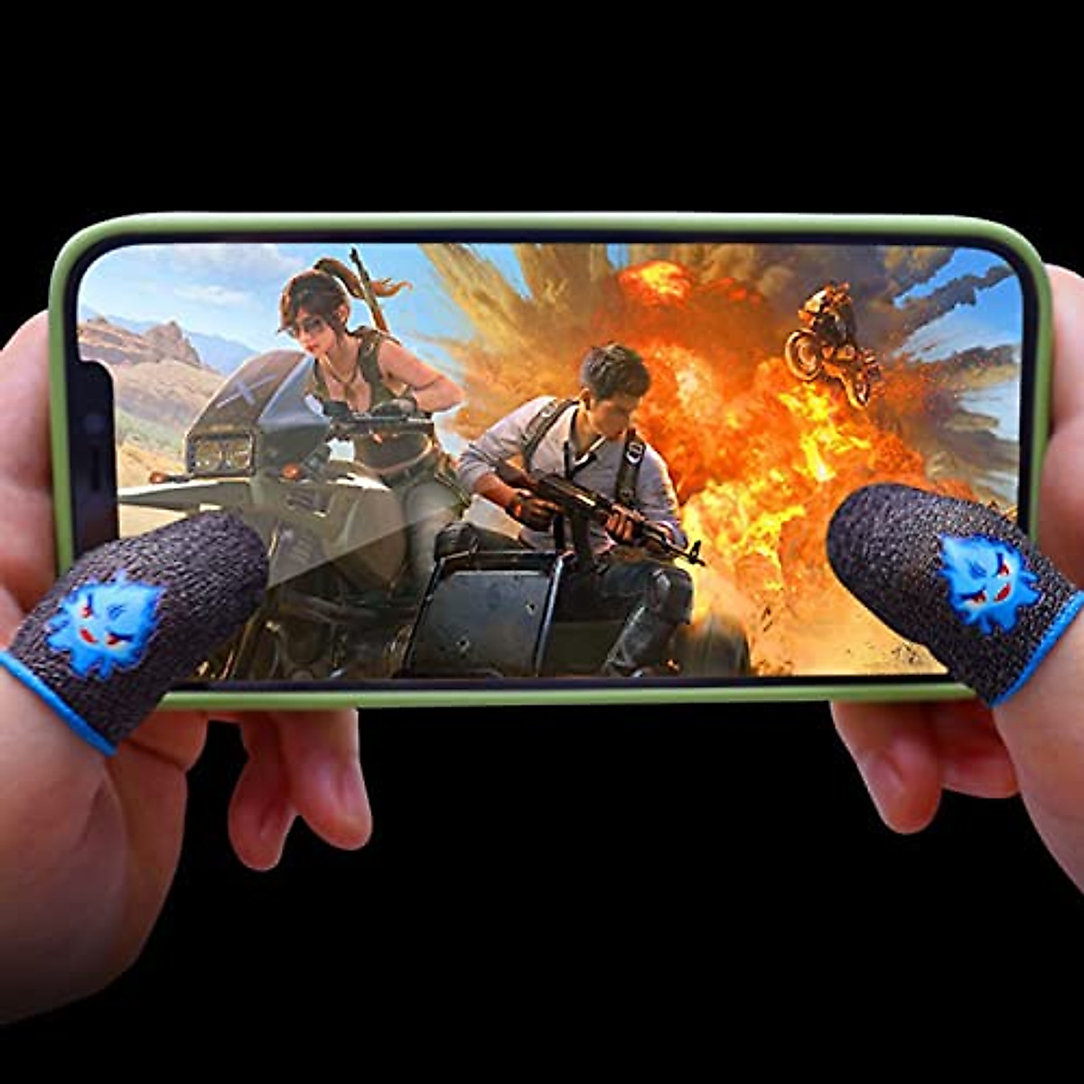 SamFansar Gaming Finger Cots Luminous Breathable Washable Mobile Game Thumb Gloves Compatible with Mobile Game A