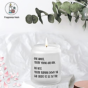 40th 50th 60th 70th Birthday Gift for Women or Men- Happy Funny Mom Dad Birthday Gifts- 40 50 60 70 Year Old Gifts for Wife Husband- Lemongrass Sage Candles