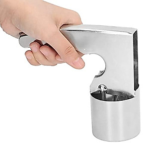 Ice Cream Scoop, Old Stainless Steel Ice Cream Scooper, Cylinder Ice Cream Digger Scoop with Trigger, Durable Ice Cream Accessories, for Kitchen Utensils (Silver)