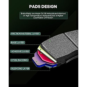 Ceramic Brake Pads Kits,SCITOO 8pcs Brakes Pads Set fit for 2002-2005 for Ford Explorer,2002-2005 for Mercury Mountaineer