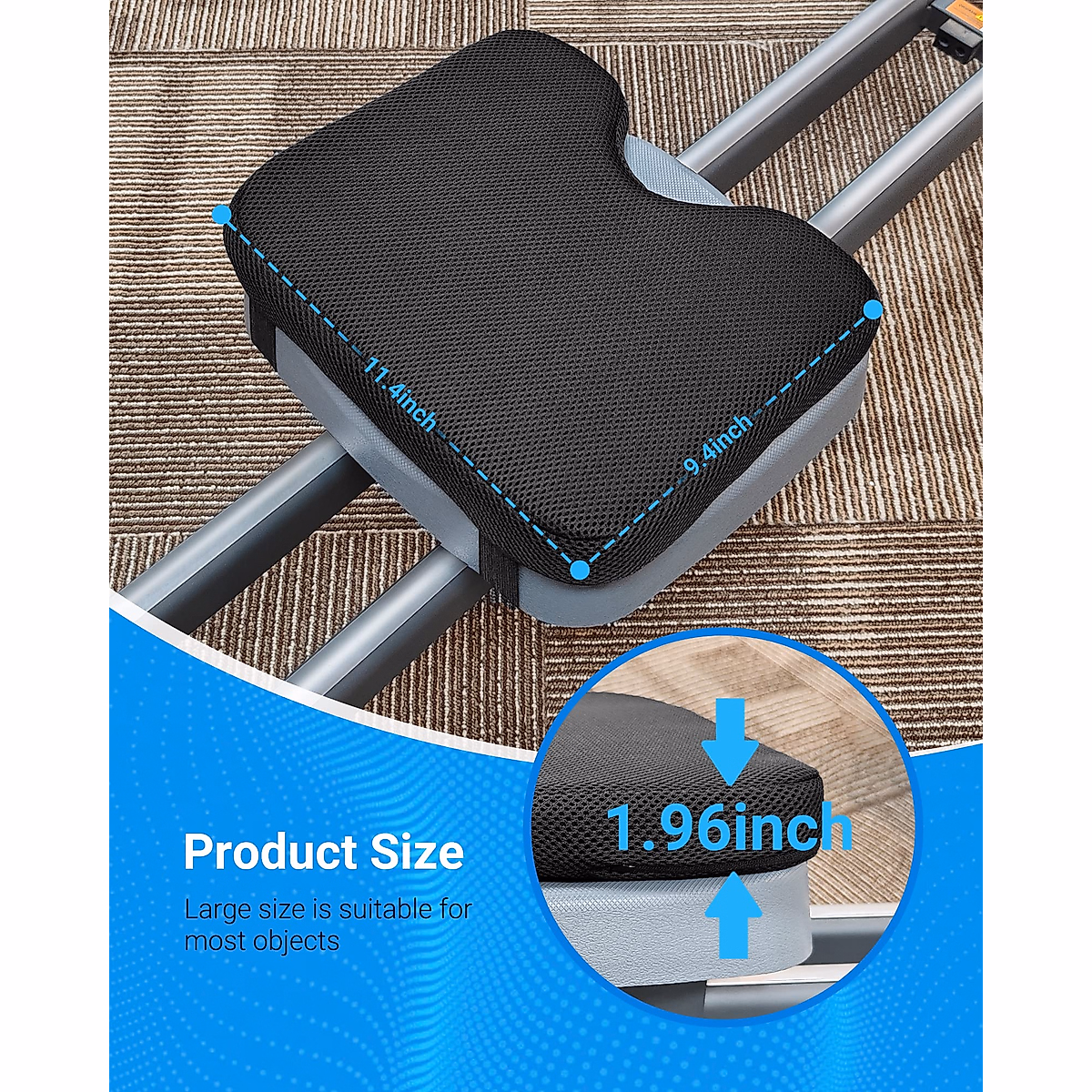 Rowing Machine& seat cusshion, Bluetooth Magnetic Rower Machine with Dual Slide Rail, 16 Levels of Electromagnetic Resistance, Max 350lb Weight Capacity, App Compatible, Rowing Machines for Home Use