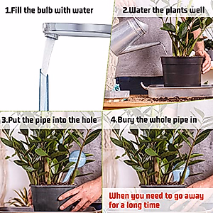 Gddochn 20 Pcs Clear Plant Watering Globes,Garden Self Watering Bulbs,Automic Watering Device for Plant,Flowers,Garden,Indoor Outdoor Decoration(Small, Dark Blue)