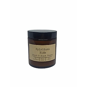 Birch & Black Pepper 4oz Glass Jar Candle Hand Poured with All Natural Soy wax and Fragrant/Essential Oils!