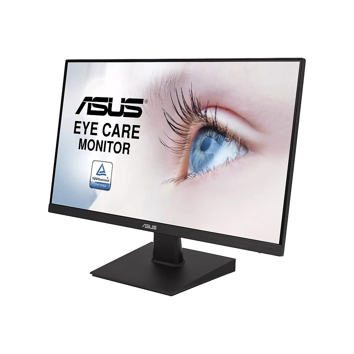 ASUS 23.8” 1080P Monitor (VA247HE) - Full HD, 75Hz, Adaptive-Sync/FreeSync™, Low Blue Light, Flicker Free, Eye Care, VESA Mountable, Frameless, HDMI, DVI, VGA, Tilt Adjustable, 12.8"x21.3"x1.9", Black
