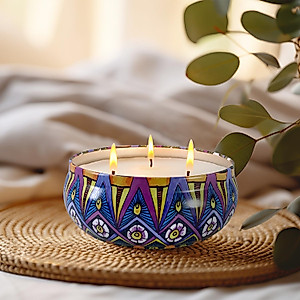 Citronella Candles 4 Pack 56oz in Total, Outdoor Large Candles 3-Wick Burning for 300 Hours, Hand Poured Non-Toxic Citronella Candles Suitable for Garden, Patio, Camping, Picnic and Barbecue