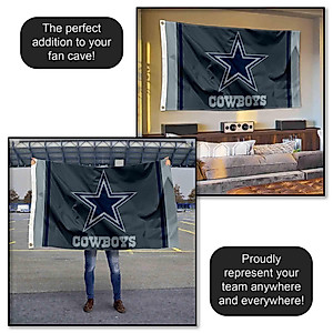 WinCraft Dallas Cowboys Blackout Sideline Flag Outdoor Indoor 3x5 Foot Banner