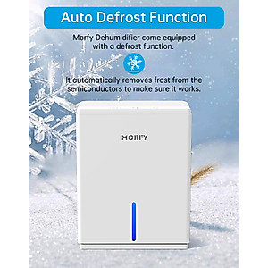 MORFY Dehumidifier, 74OZ Small Dehumidifier for Bedroom Bathroom RV with Auto Shut Off, Portable Quiet Dehumidifiers for Home Room Closet Laundry Room