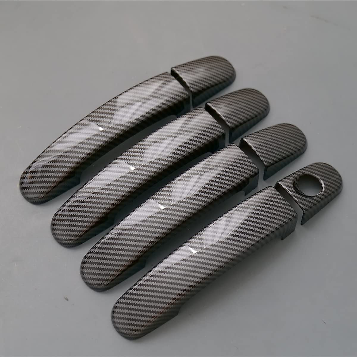 Sport Style Carbon Fiber Print Door Handle Cover Trim for Ford Focus MK3 2012-2018 Escape 2013-2018 (No Keyless Holes)