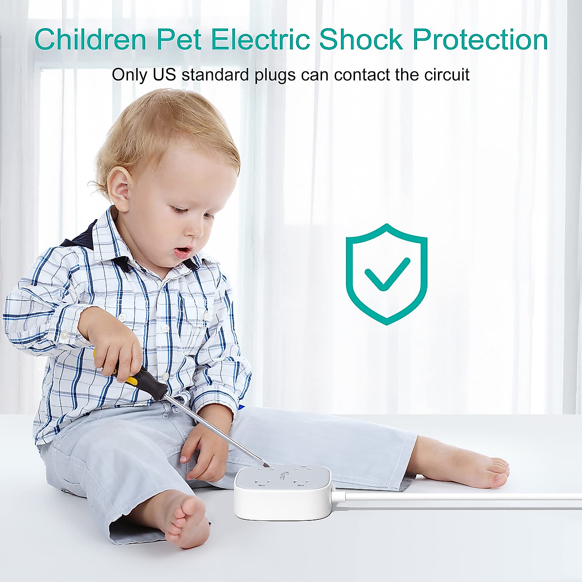 Outdoor Power Strip Weatherproof, 6 FT Extension Cord 3 USB Ports, 1 USB C Charger, 4 Outlets Flat Plug Surge Protector Waterproof Shockproof Wall Mountable For Home Kitchen Patio Porch Garden Camping