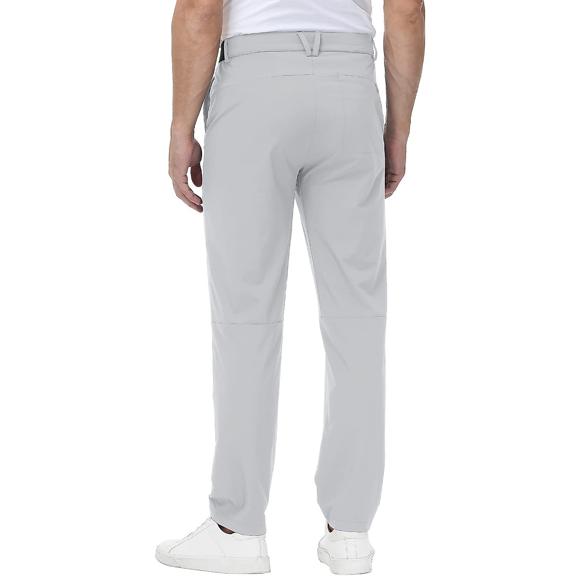 TBMPOY Mens Stretch Golf Pants Lightweight Quick Dry Casual Work Pant with 3 Pockets Light Grey 36