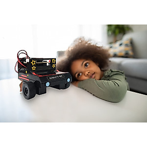 BUDDLETS-Bot Robot Toy Kit for Kids Ages 8-12 - STEM Coding Robotic Toy Car for Beginners - Engineering DIY Building Kit with Voice, Coding & App Controlled Robot (Black)