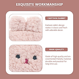 Rabbit Coin Purse Small Plush Purse Zipper Money Wallet Stuffed Handbag for Girls Women Birthday Easter Christmas Party Pink