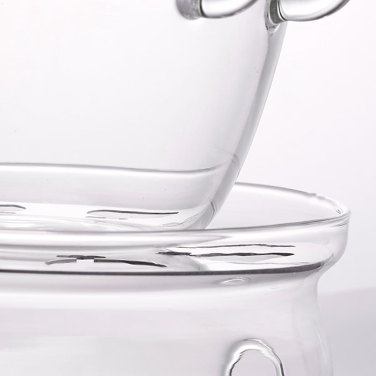 jojofuny 1 Set Double Boiler Pot Set for Melting Chocolate Clear Glass Chocolate Melting Pot - Melting Heat Proof Bowl for Cheese Butter Candy Candle