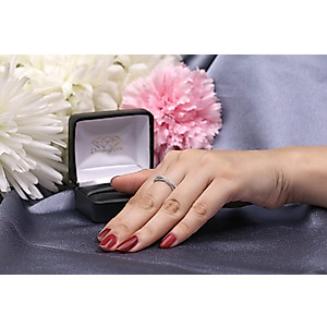 Dazzlingrock Collection Round Lab Grown Diamond Wedding Guard Contour Band for Women (0.25 ctw, Color H-I, Clarity SI2) in 925 Sterling Silver Size 6