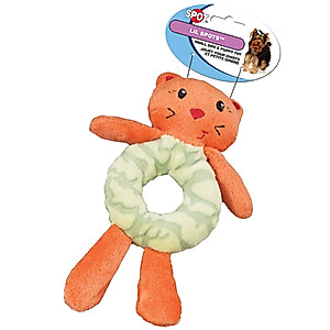 Ethical Pet Lil Spots Plush Ring Toys for Small Dog and Puppies, 7.5-Inch, Assorted