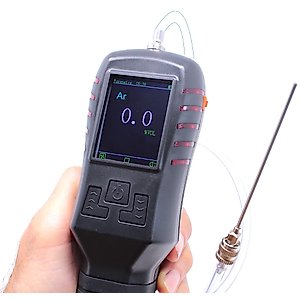 Argon Gas Analyzer | USA NIST Calibration | Built-in Pump & Probe | 0-100% with 0.1ppm Resolution | Leak Tester & Purity |