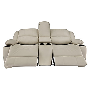 RecPro RV 70" Powered Sofa Recliner & Console | Loveseat with Cupholders | Ultrafabrics Brisa (Birch)