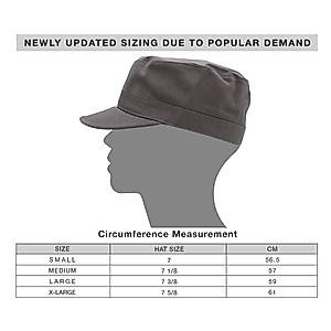 KBETHOS KBK-1464 DGY XL Cadet Army Cap Basic Everyday Military Style Hat (Now with STASH Pocket Version Available)