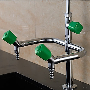 BBGS 3-nozzles Lab Faucets, High Arc Single Handle Sink Faucet for Kitchen Sink Stainless Steel Bar Commercial Laboratory Tap