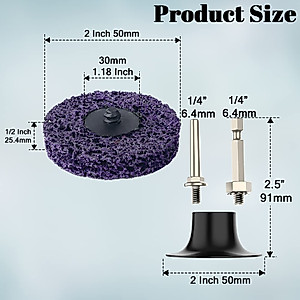 TSOAPX 21PCS Quick Change Easy Strip Discs Set, 2 Inch Sanding Discs with 1/4" Disc Pad Holder for Die Grinder Surface Strip Grind Polish Paint Rust and Oxidation Cleaning Removal