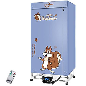 KOFOHON Apartment Clothes Dryer Portable Heated Laundry Drying Rack Remote Control Low Noise 1600W-1.6Meters for RV Camping Home110V