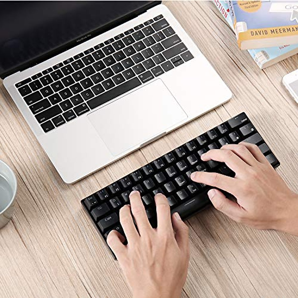 RK ROYAL KLUDGE RK61 Wireless 60% Triple Mode BT5.0/2.4G/USB-C Mechanical Keyboard, 61 Keys Wireless Mechanical Keyboard, Compact Gaming Keyboard with Software (Hot Swappable Blue Switch, Black)