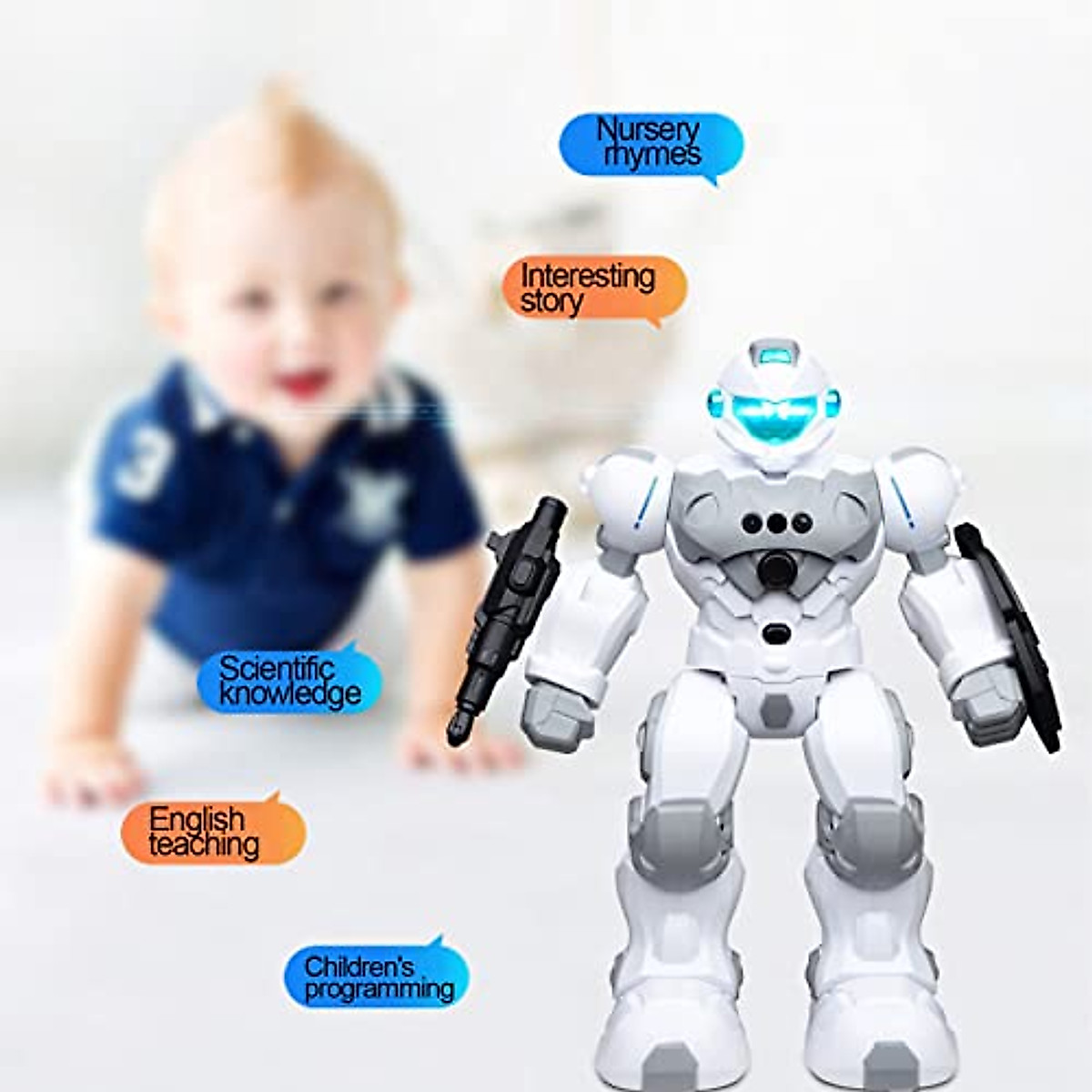 SNOEMWU Kids Remote Control Robot,21 Functions Gesture Sensing RC Robot Toy, Remote Control Electronic Robot for Kids Boys Girls with Walking Singing Dancing Kids Toys