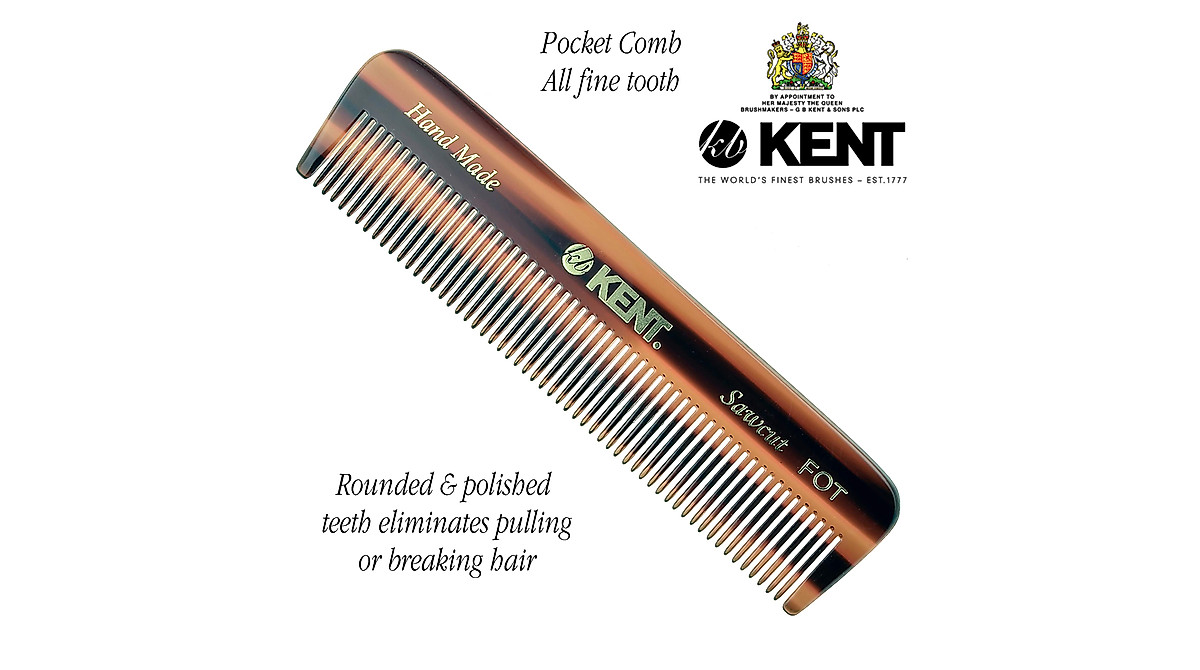 Kent A FOT Handmade Fine Tooth Comb for Effortless Grooming